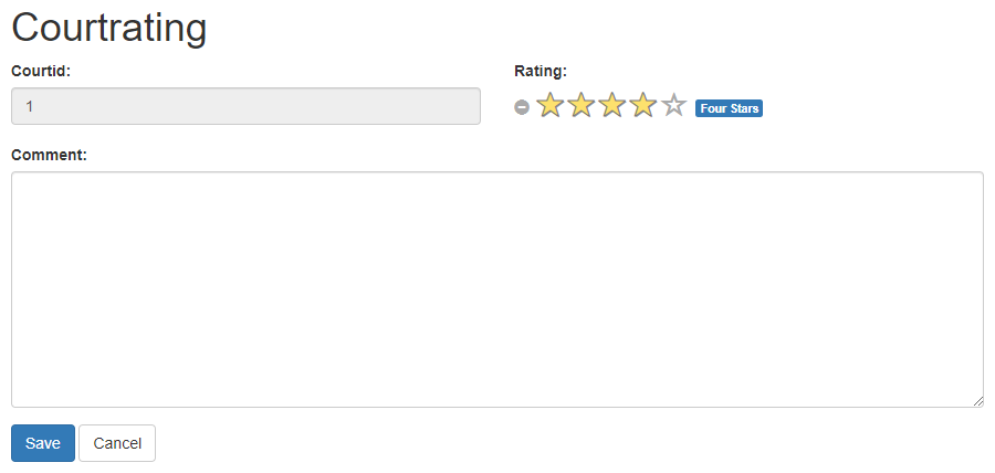 Adding a Star Rating system to your application – Step 5 – Changing the ...